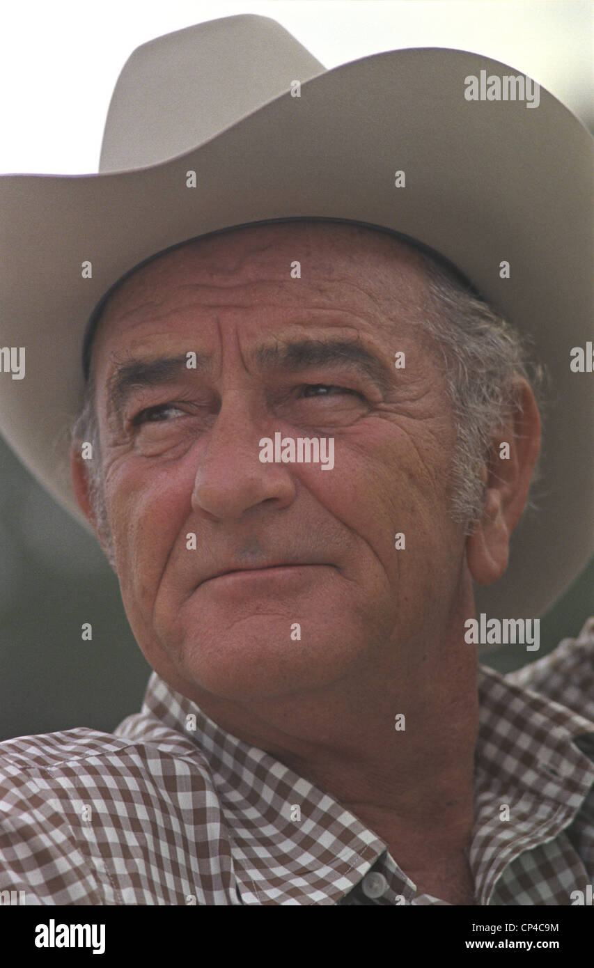 Former President Lyndon Johnson. LBJ Ranch, Sept. 18, 1972 Stock Photo ...