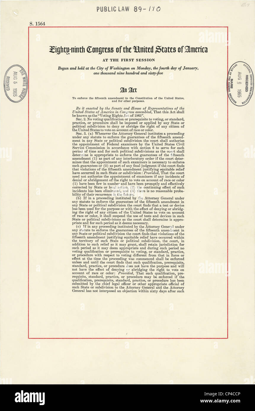 Voting rights act hi-res stock photography and images - Alamy