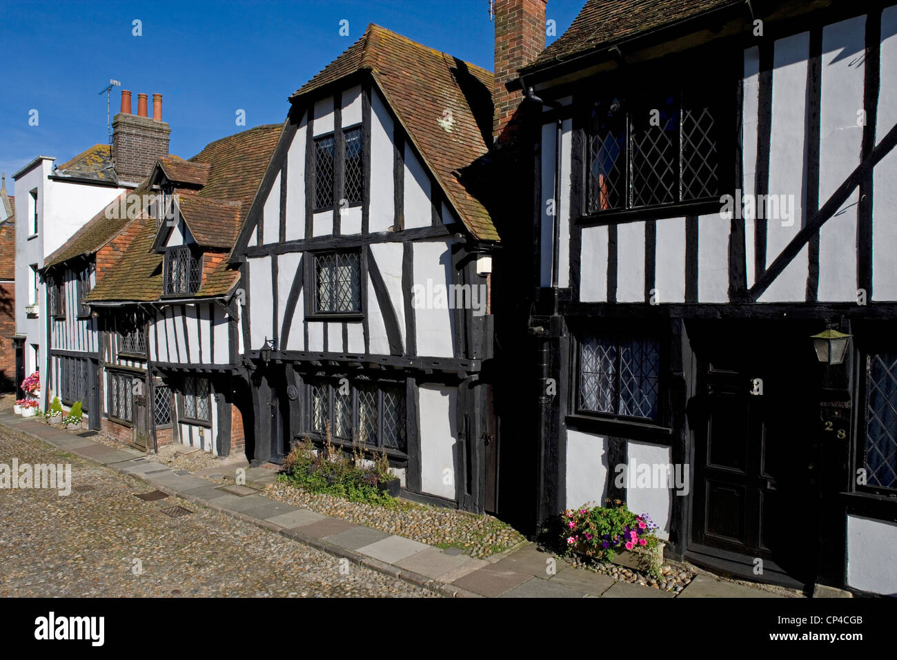 United Kingdom England East Sussex Rye. Traditional-style buildings in ...