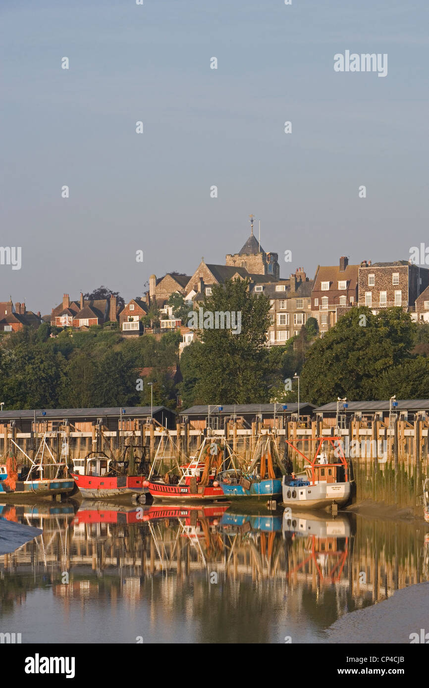 United Kingdom - England - East Sussex - Rye River Rother. Boats moored ...