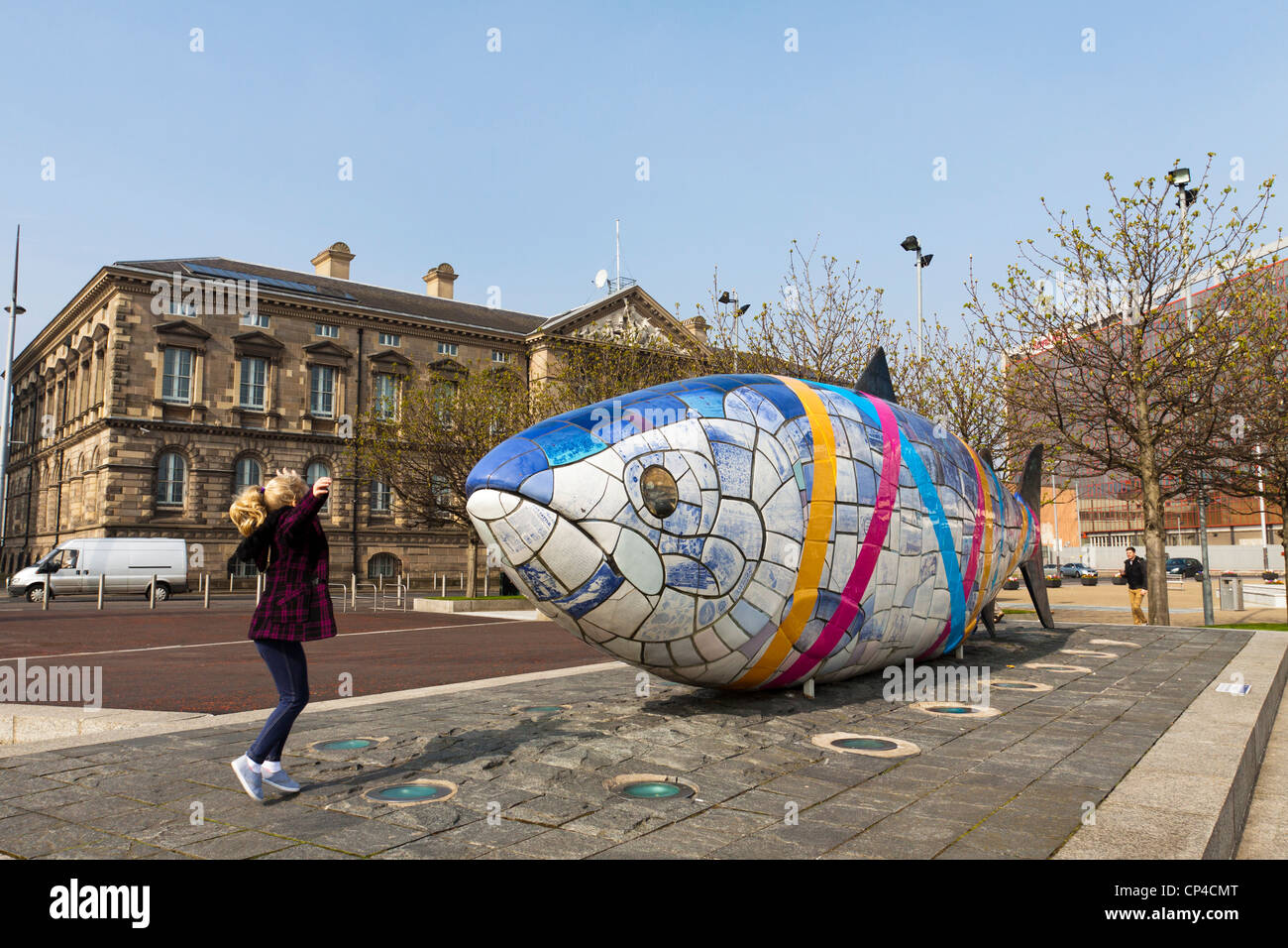 The Big Fish, Laganside, Belfast, Northern Ireland Stock Photo - Alamy