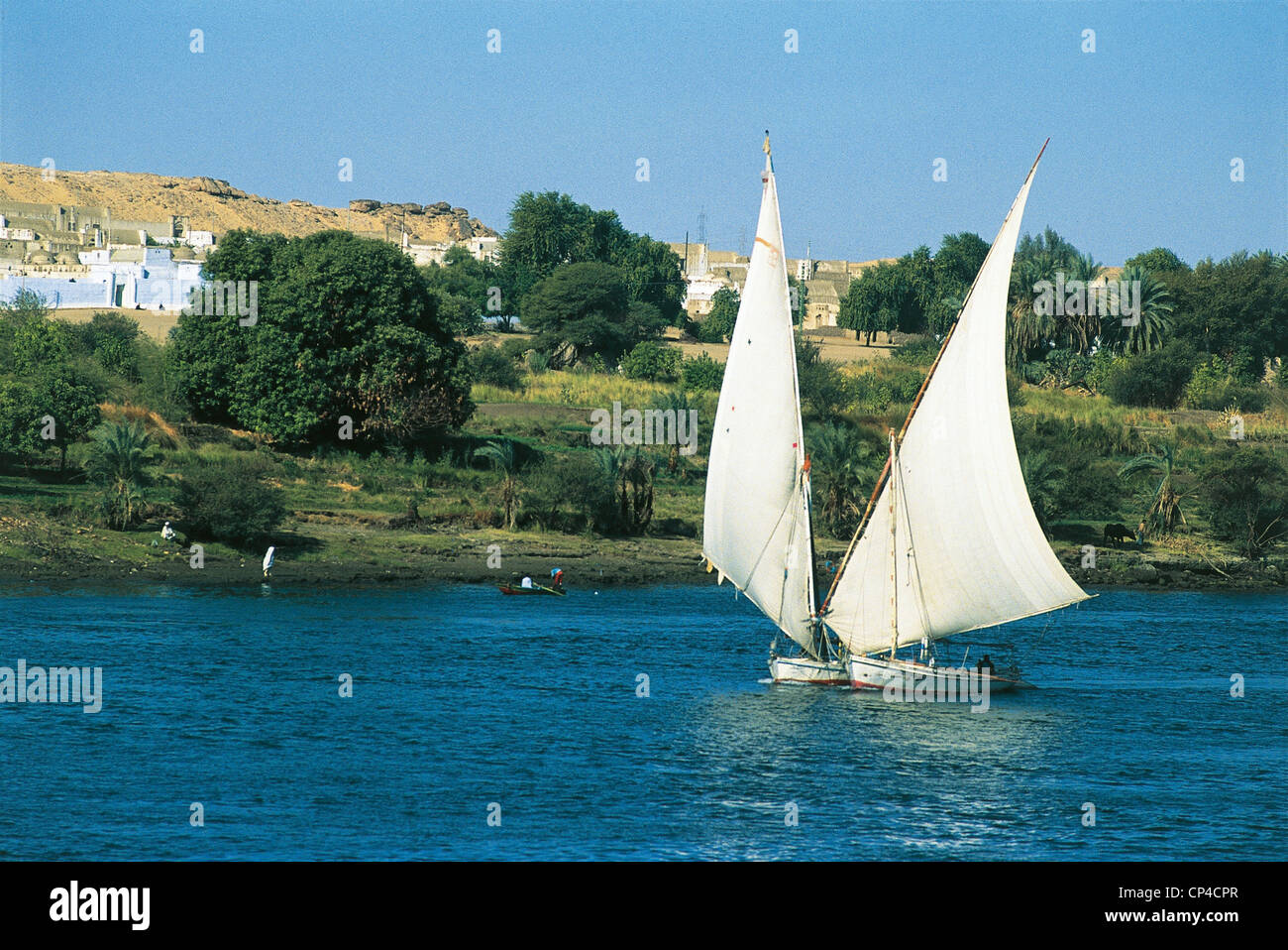 Egypt The Nile Feluca Stock Photo - Alamy