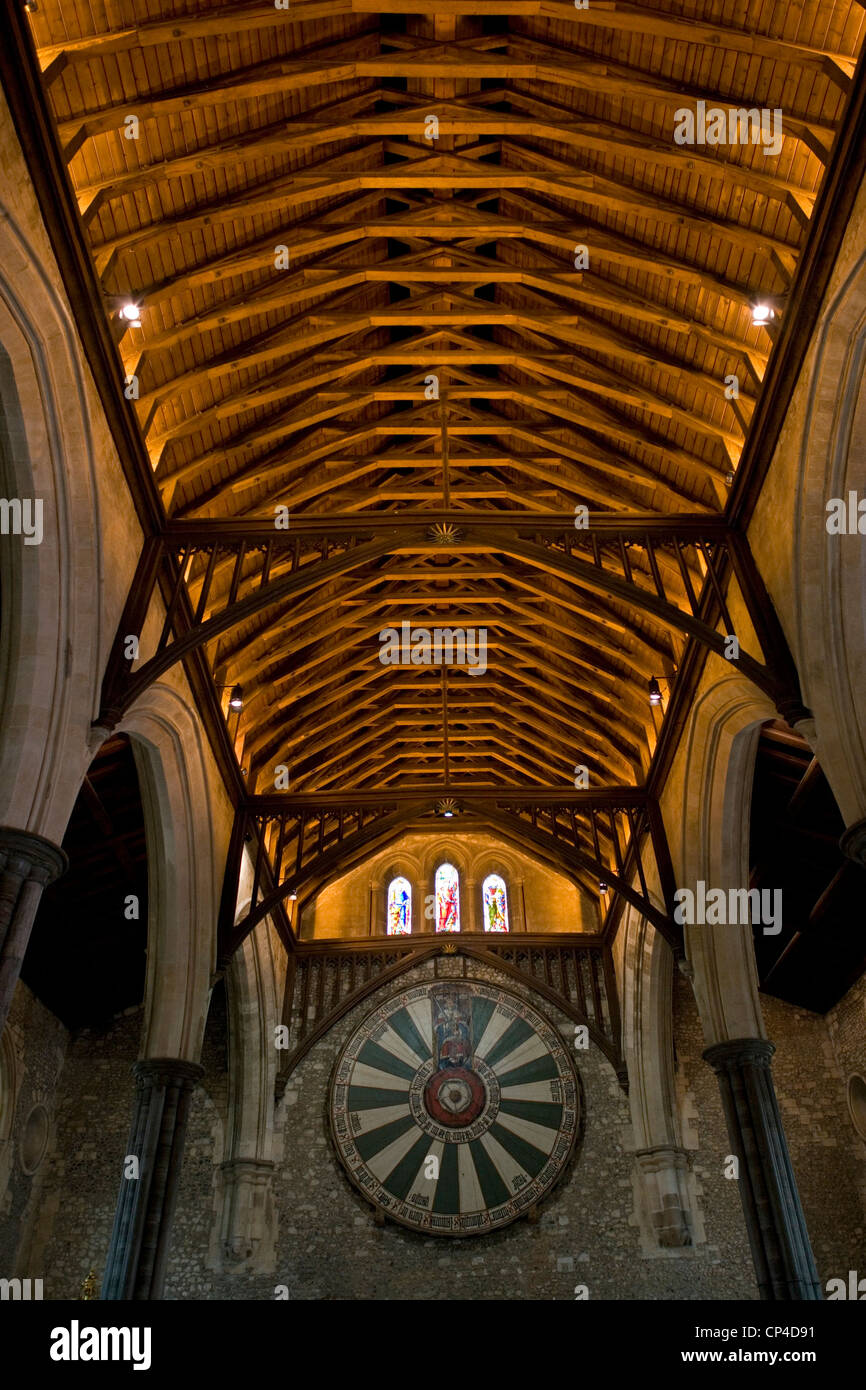 United Kingdom England Hampshire Winchester. Inside Castle Great Hall ...