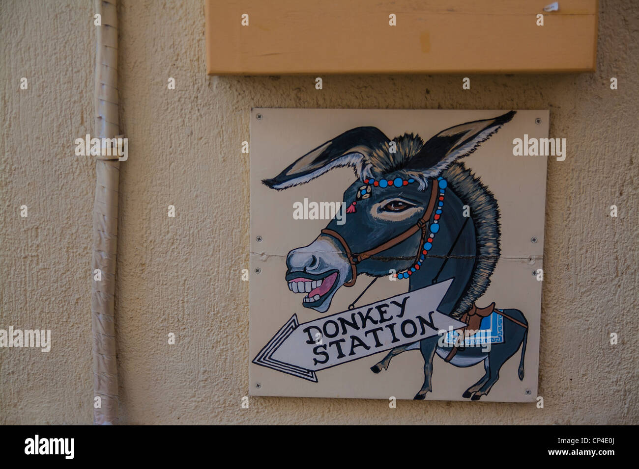 Donkey Station Sign Stock Photo - Alamy
