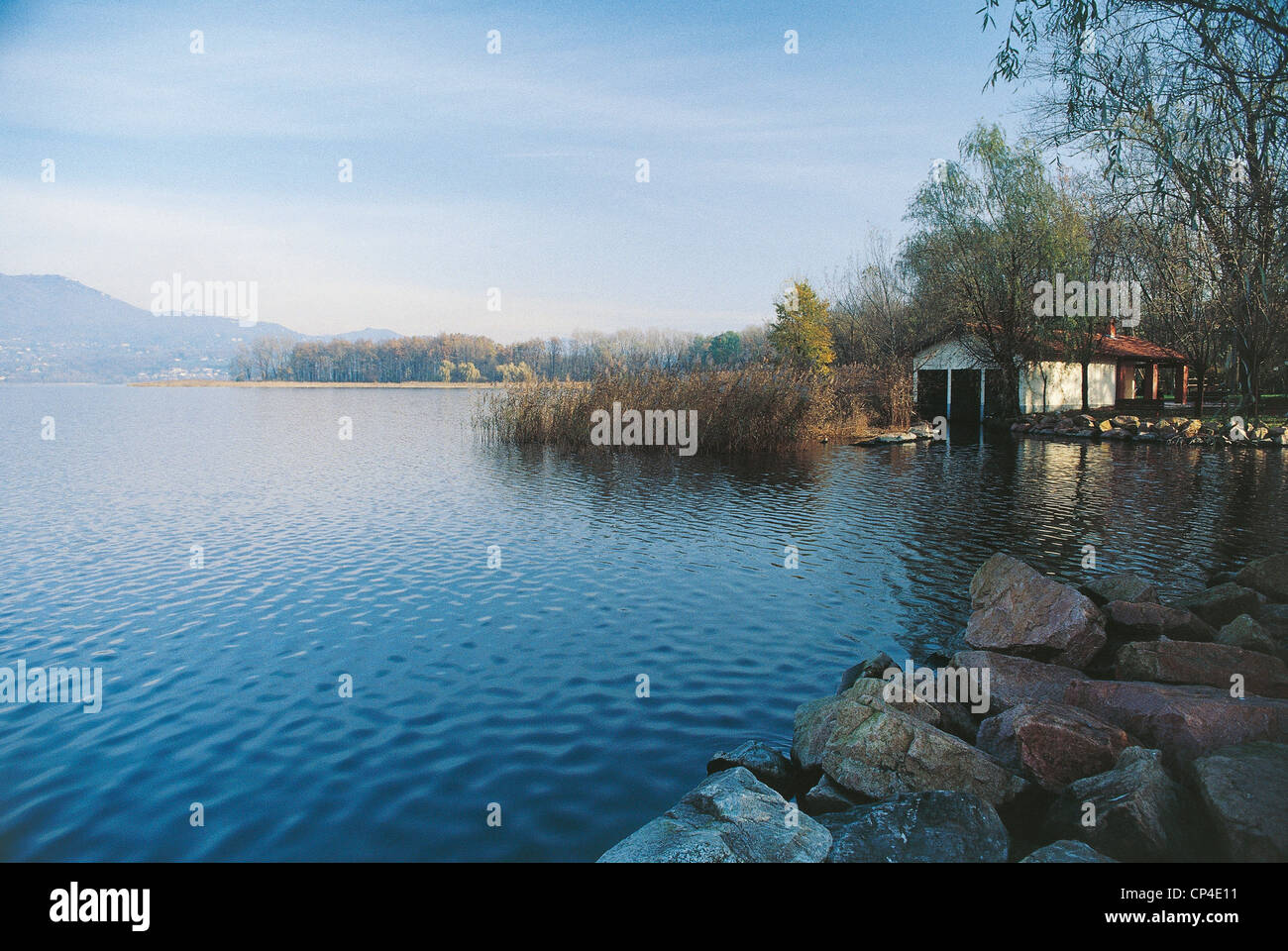 Lake Varese Lombardy Stock Photo - Alamy