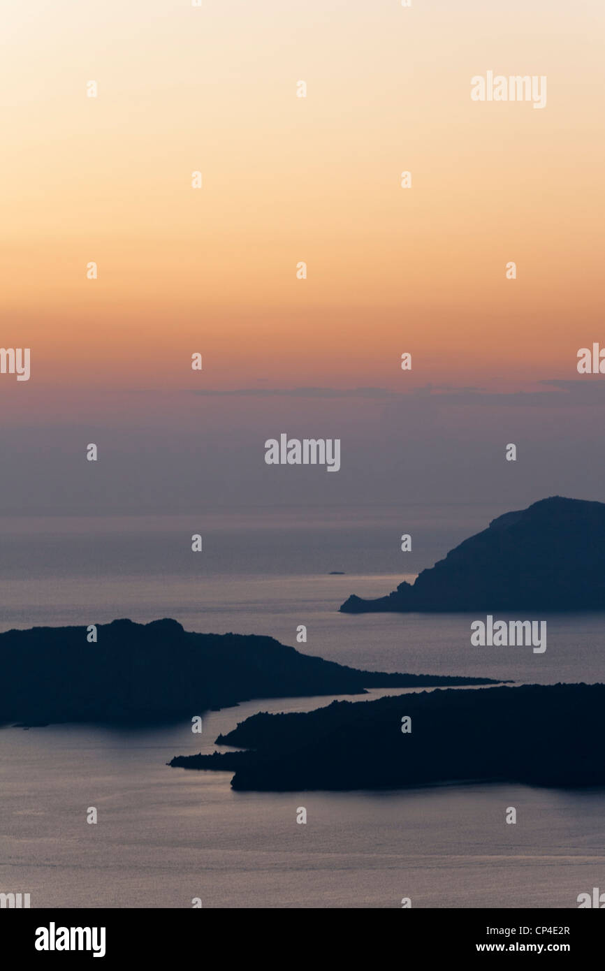 Sunset over Santorini Stock Photo - Alamy