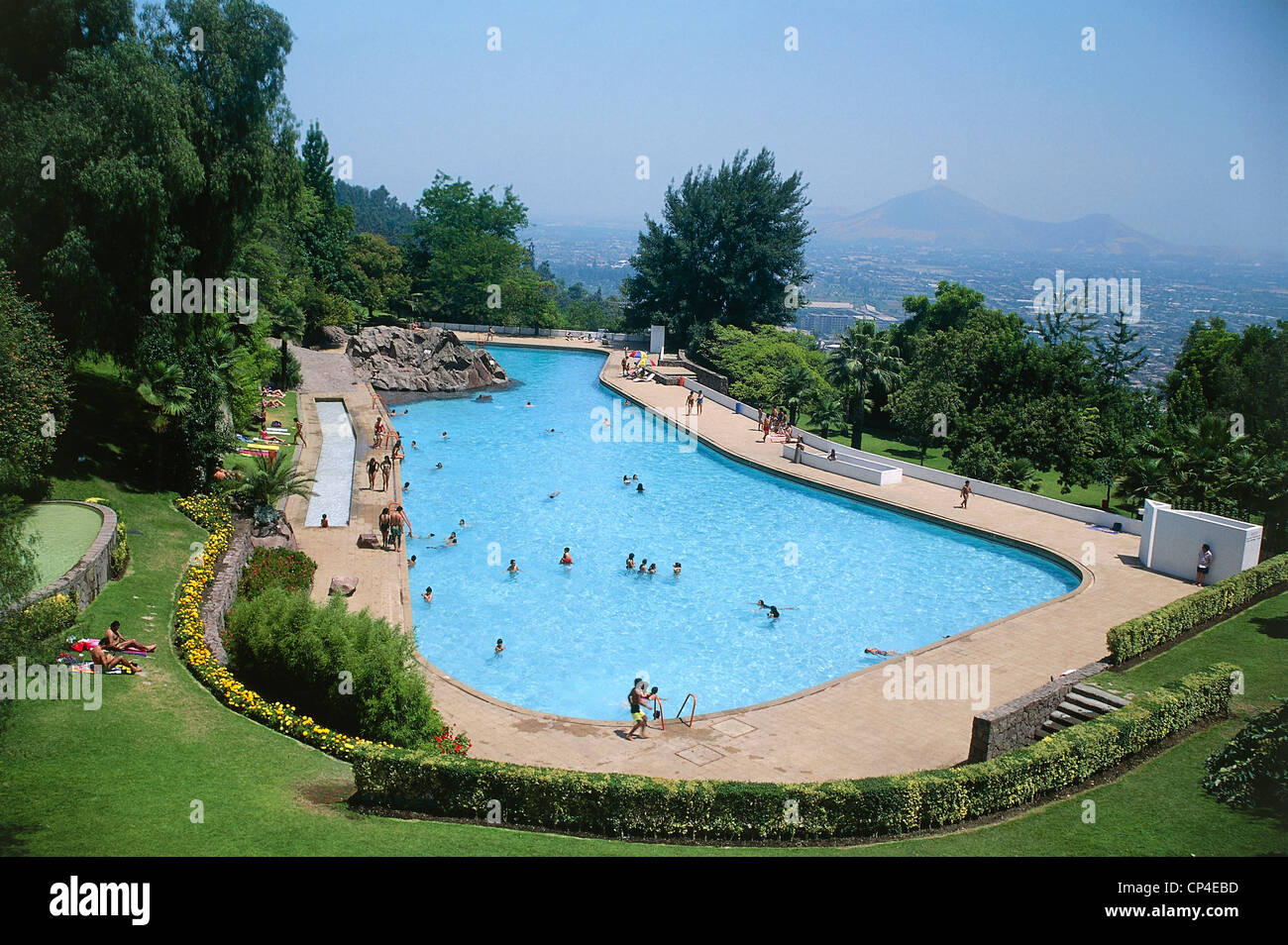 Chile - Santiago - Cerro San Cristobal. Swimming pool Stock Photo - Alamy