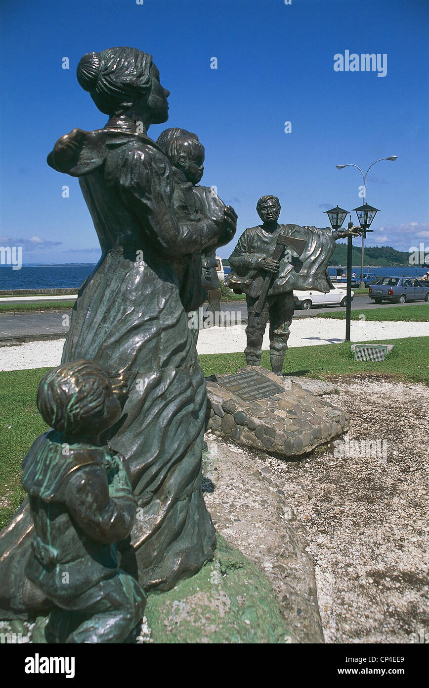 Chile - Los Lagos Region - Puerto Montt. Monument to the German ...