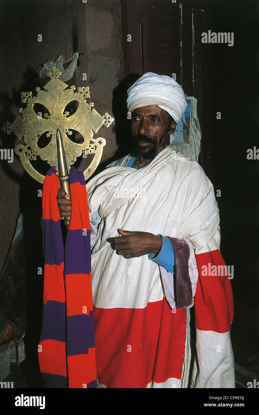 Ethiopia Lalibela Priest Cross Ceremony Stock Photo - Alamy
