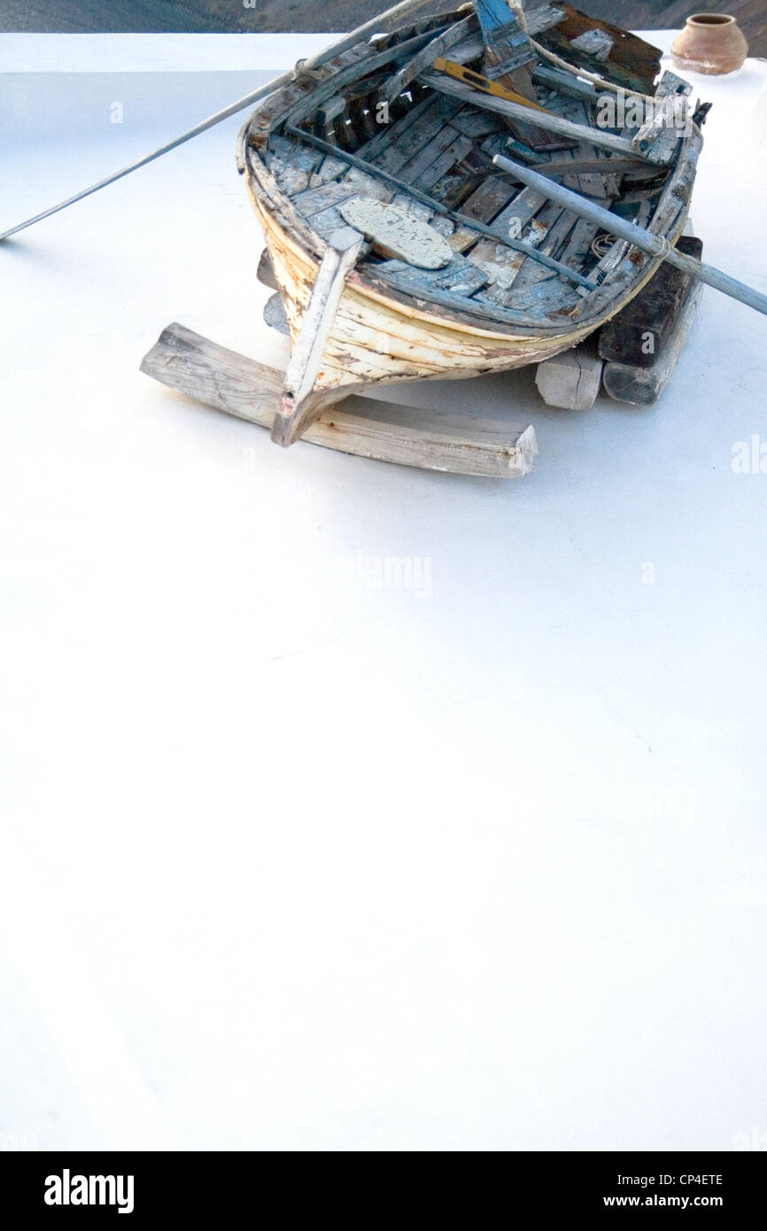old rowing boat decoration Stock Photo - Alamy