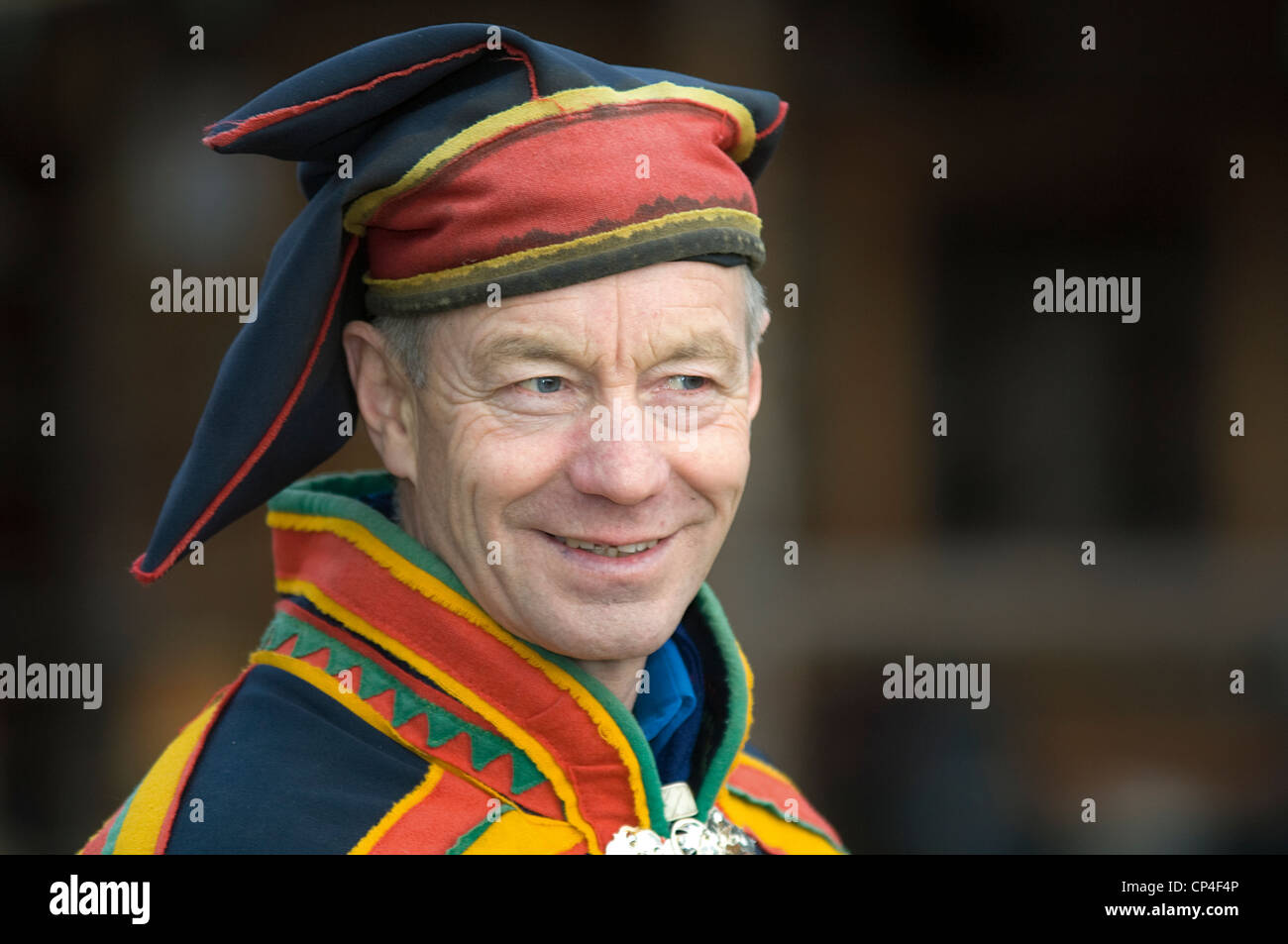 Finland - Lapland. Njurguilahti, human type in traditional Sami dress ...