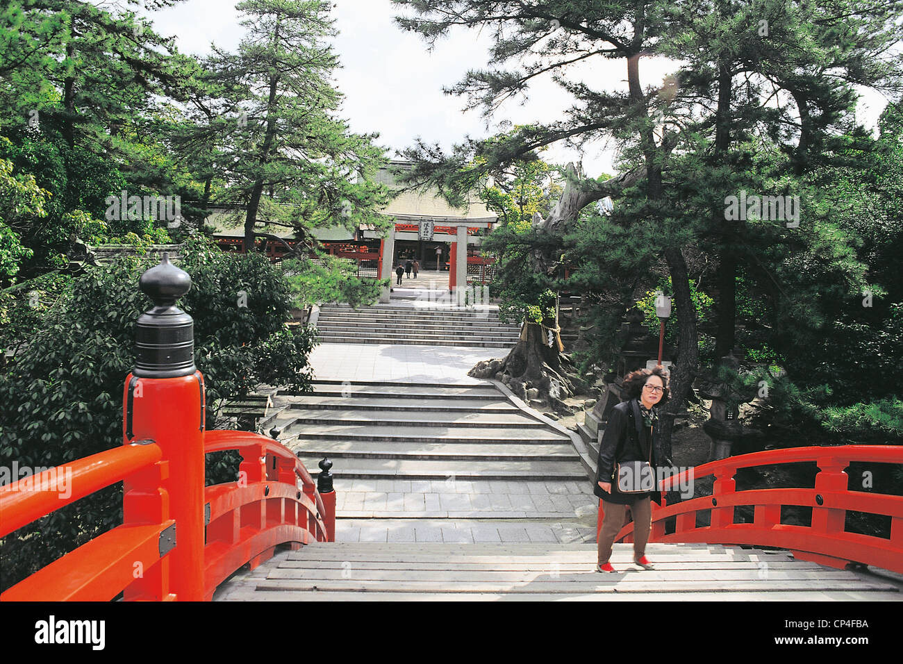 Japan - Kansai - Osaka. Shinto shrine of Sumiyoshi Taisha, Taisha ...