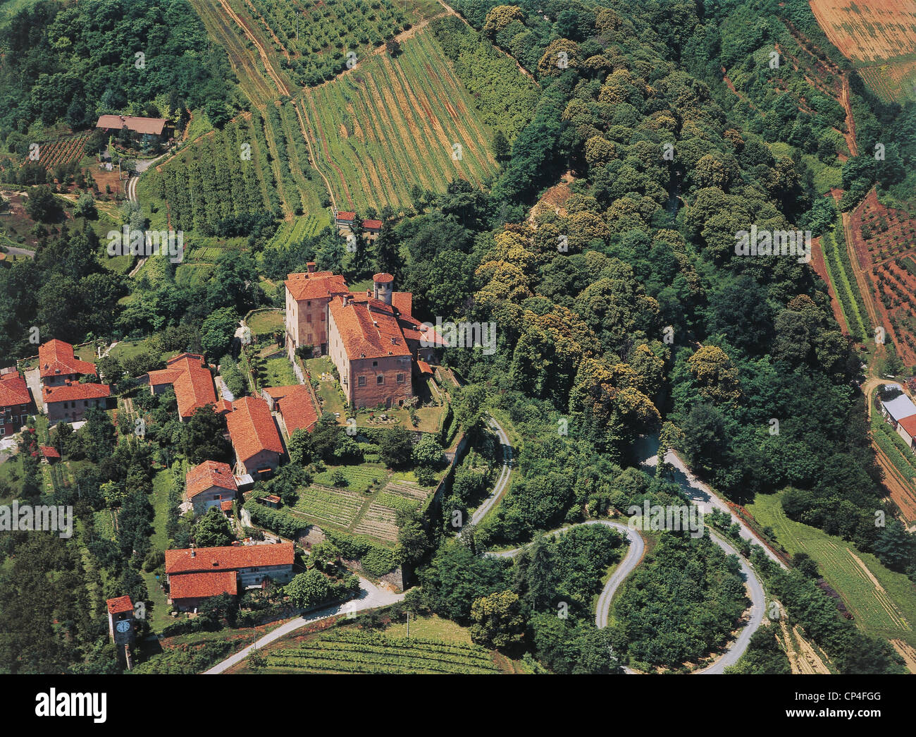 Piemote - The Manta (CN). Aerial view Stock Photo - Alamy