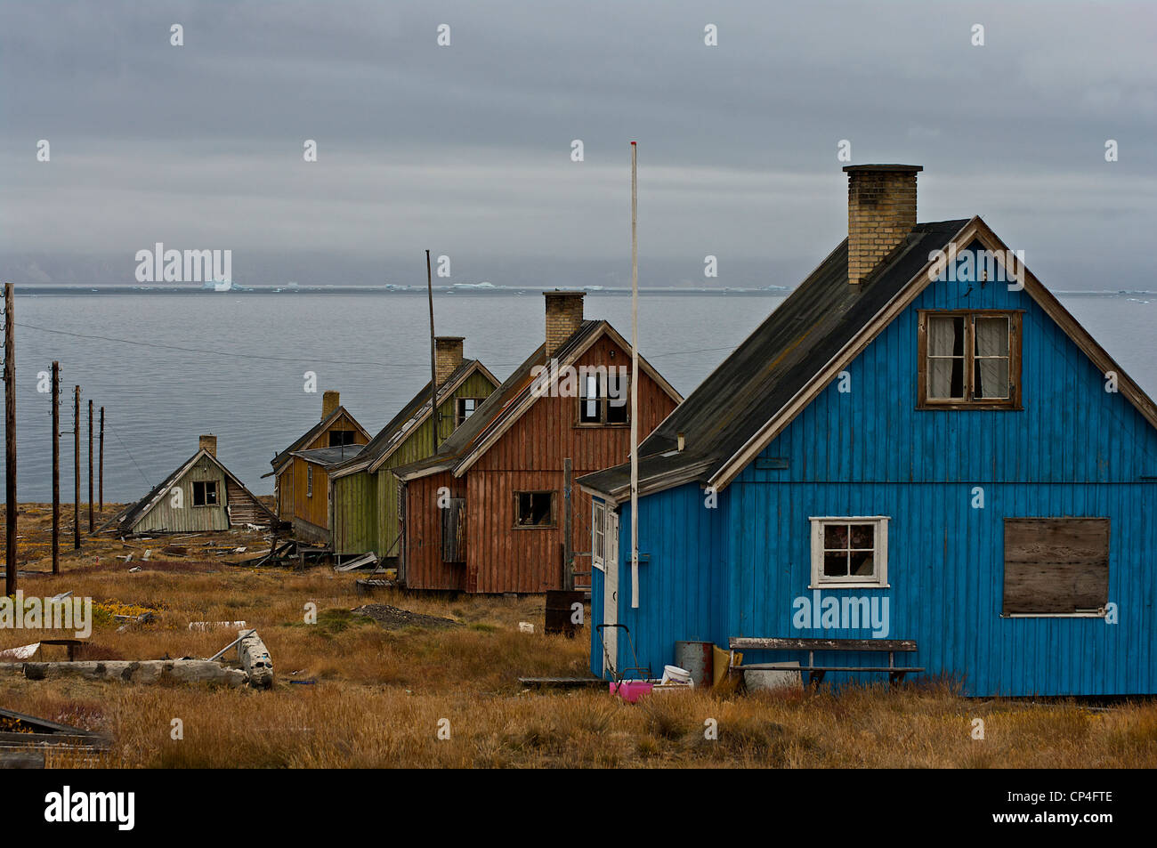 Greenland - West Coast - Qunlissat. Abandoned mining town Stock Photo ...