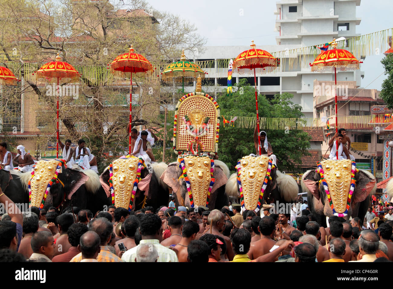 Thrissur pooram, kerala hi-res stock photography and images - Alamy