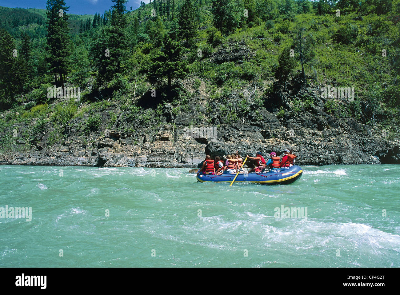 UNITED STATES, MONTANA. Glacier National Park, Flathead RIVER, MIDDLE ...