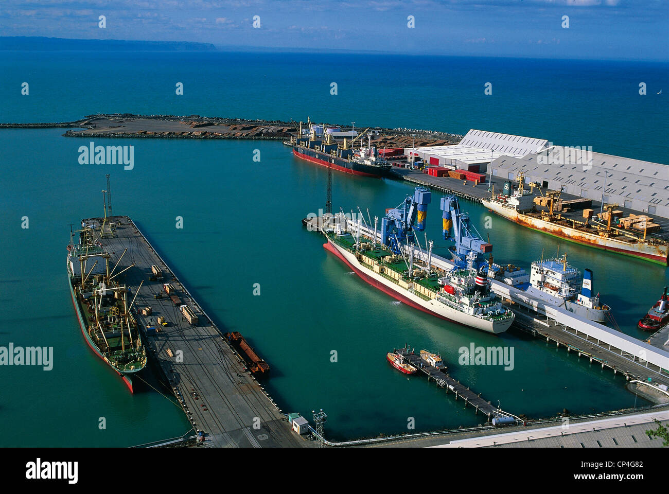 New Zealand - North Island - Hawke's Bay - Napier, port Stock Photo - Alamy