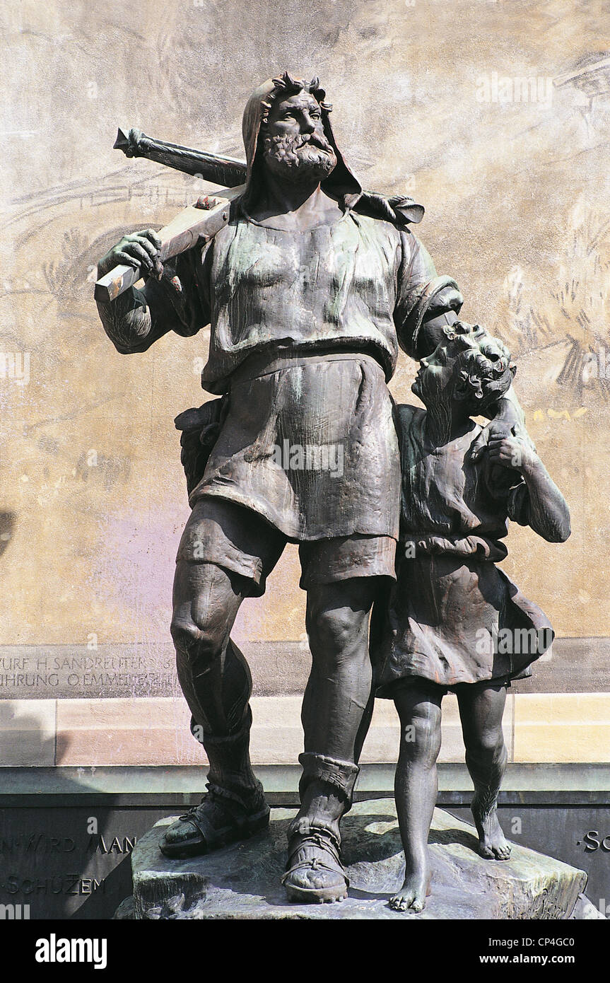 Swiss Canton Uri Altdorf Statue Of William Tell Stock Photo - Alamy