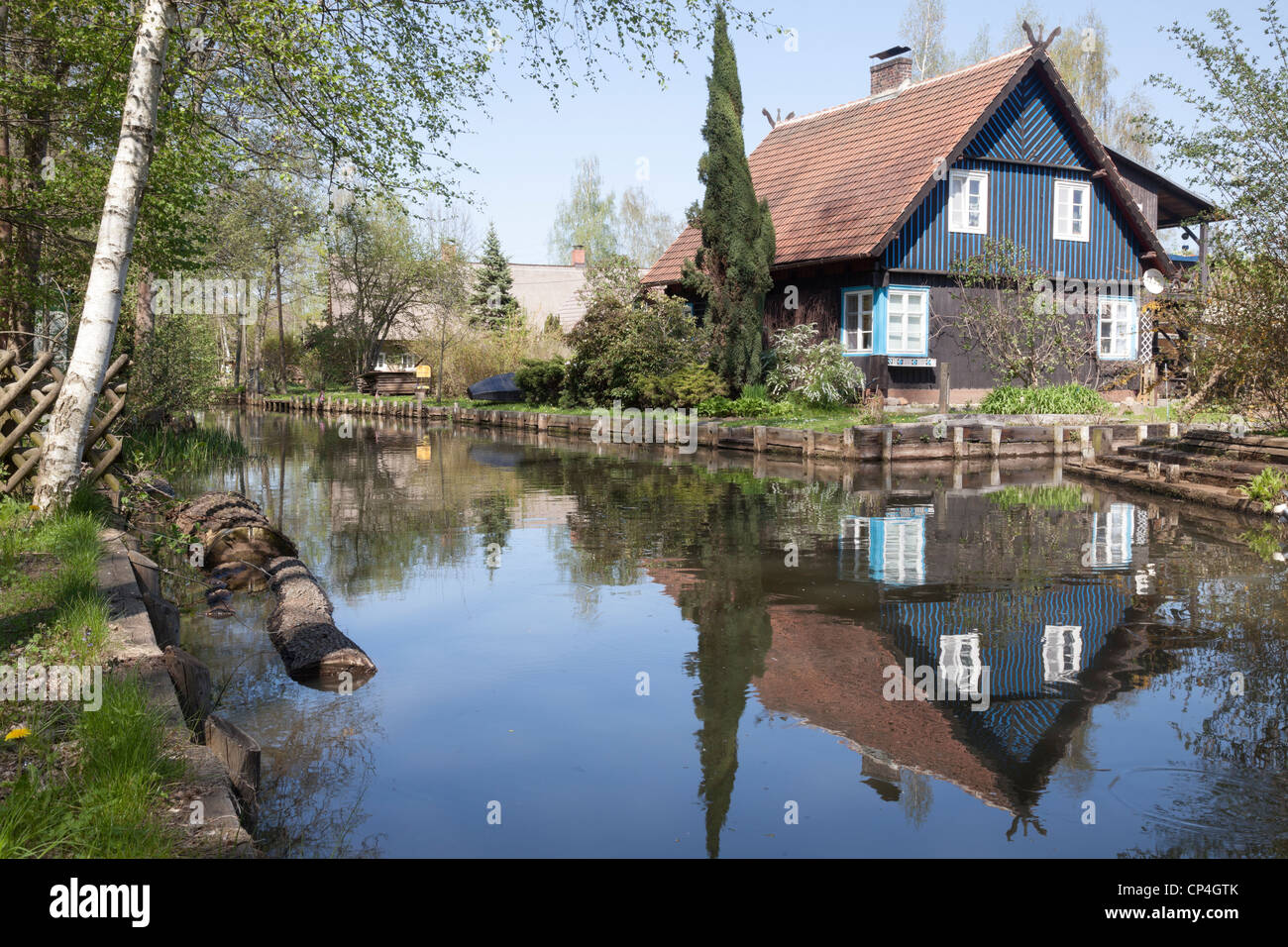 House and canal in Lehde, Spreewald, Brandenburg, Germany Stock Photo ...