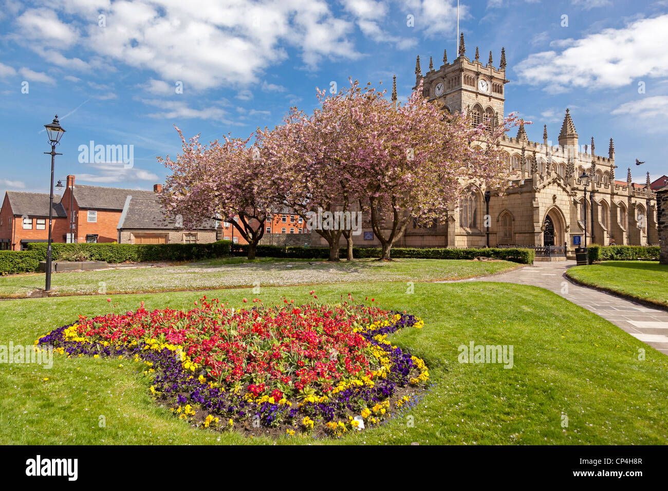 The Parish Church of All Saints Wigan. In the centre of the town Stock ...