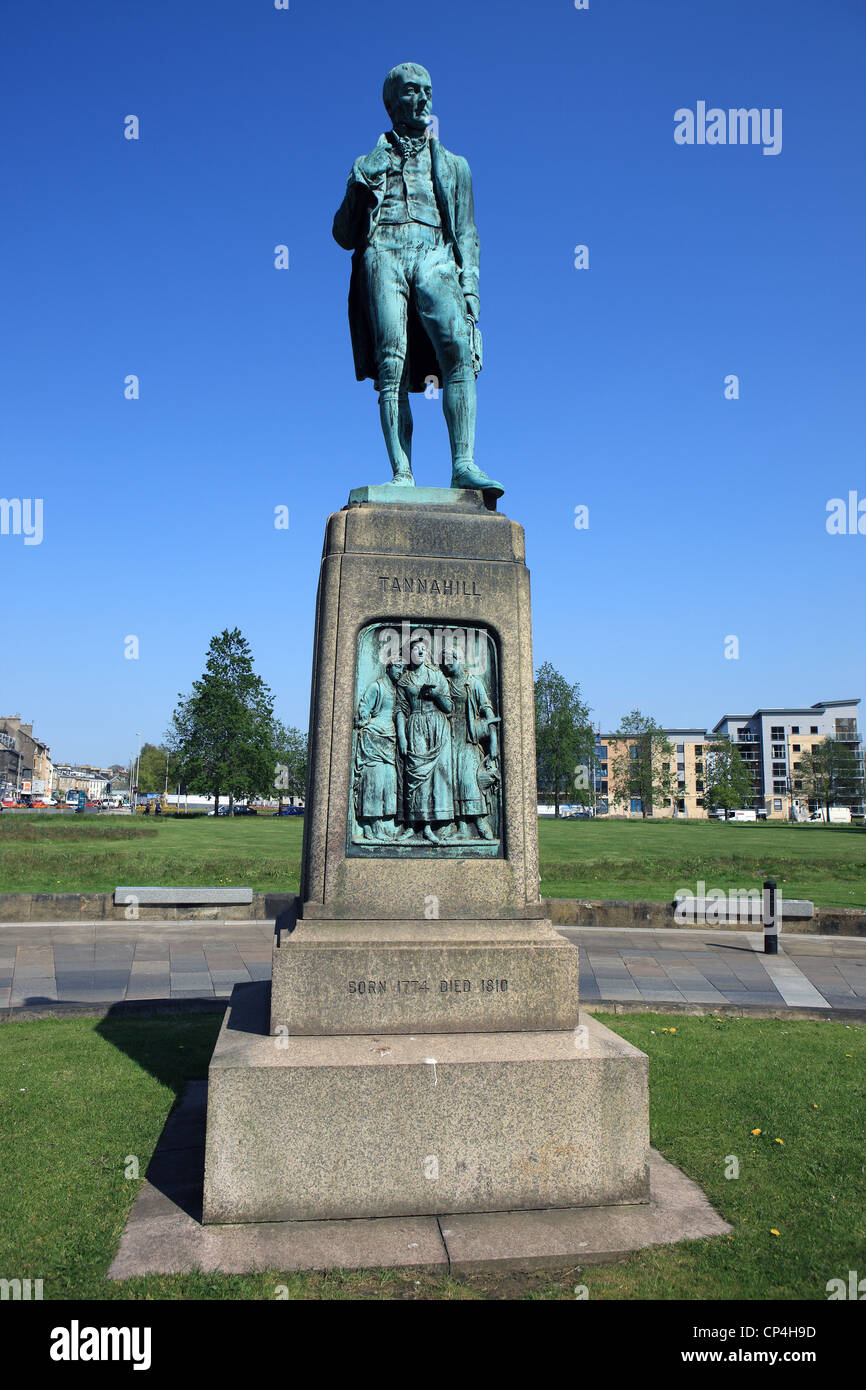 Statue of Robert Tannahill, the poet, in Paisley Renfrewshire, Scotland ...