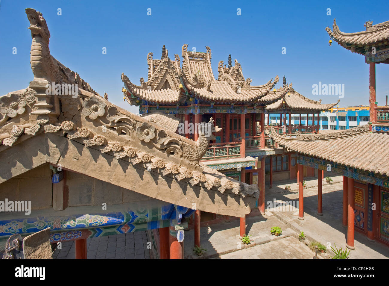 A view inside the Gao Miou temple complex in Zhongwei Stock Photo - Alamy
