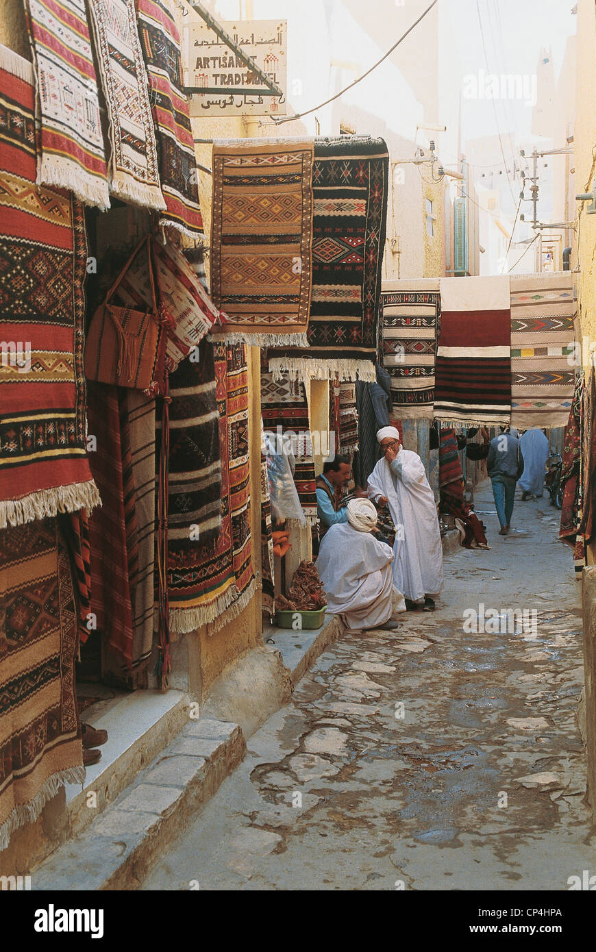 Algeria - M'zab Valley (a World Heritage Site by UNESCO, 1982) - Ghardaia, the carpet souk Stock ...