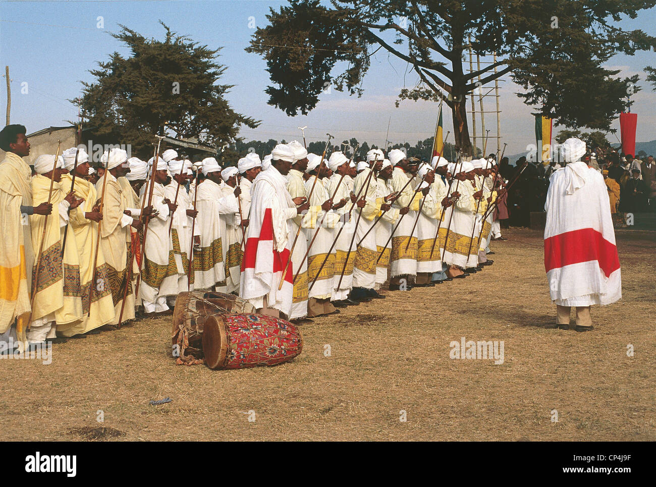 Ethiopia - Addis Ababa (Addis Ababa). Coptic priests in the Coptic for ...
