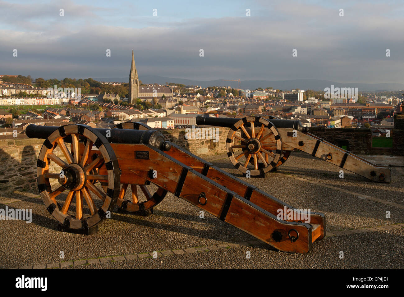 United Kingdom Northern Ireland Derry. Grand Parade with two vintage ...