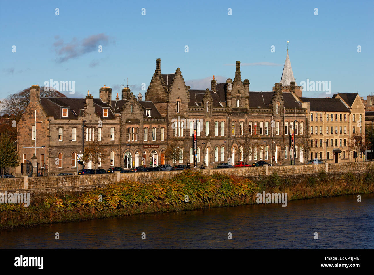 United Kingdom - Scotland - Perth. The Tay River. The riverside Stock ...