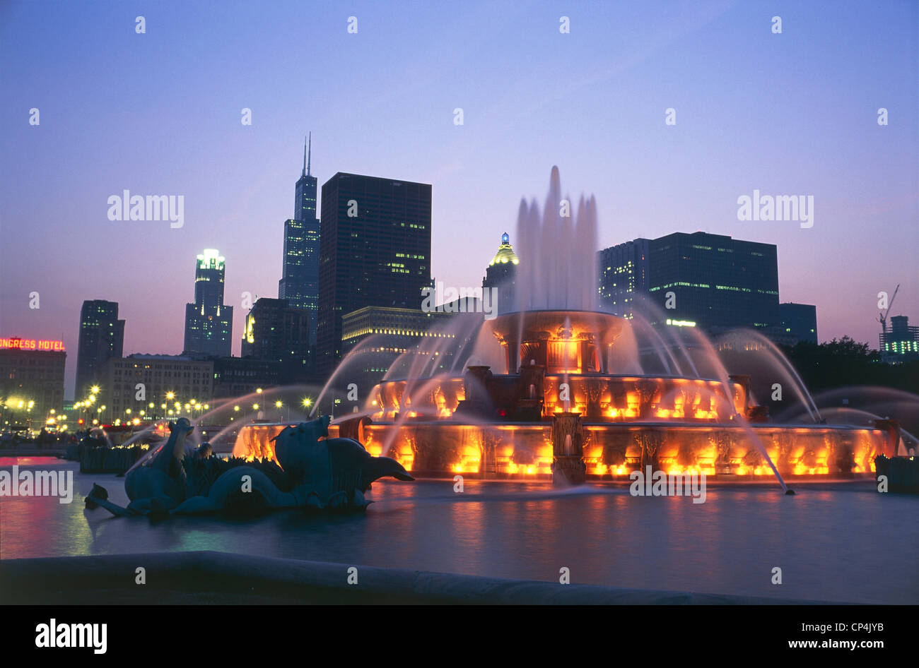United States of America Illinois Chicago Grant Park. Fontana "Clarence ...