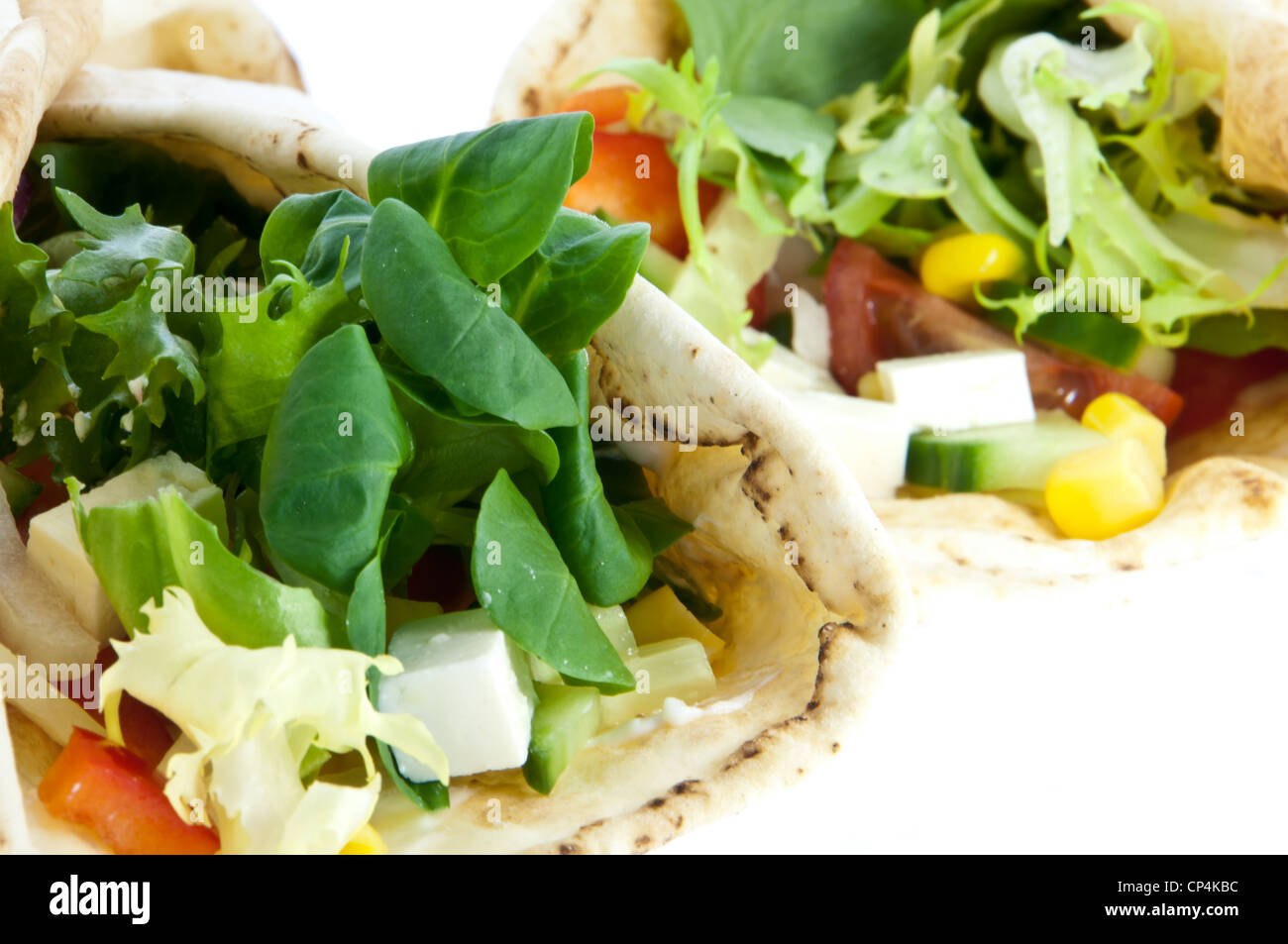 Wraps macro picture isolated on white background Stock Photo - Alamy