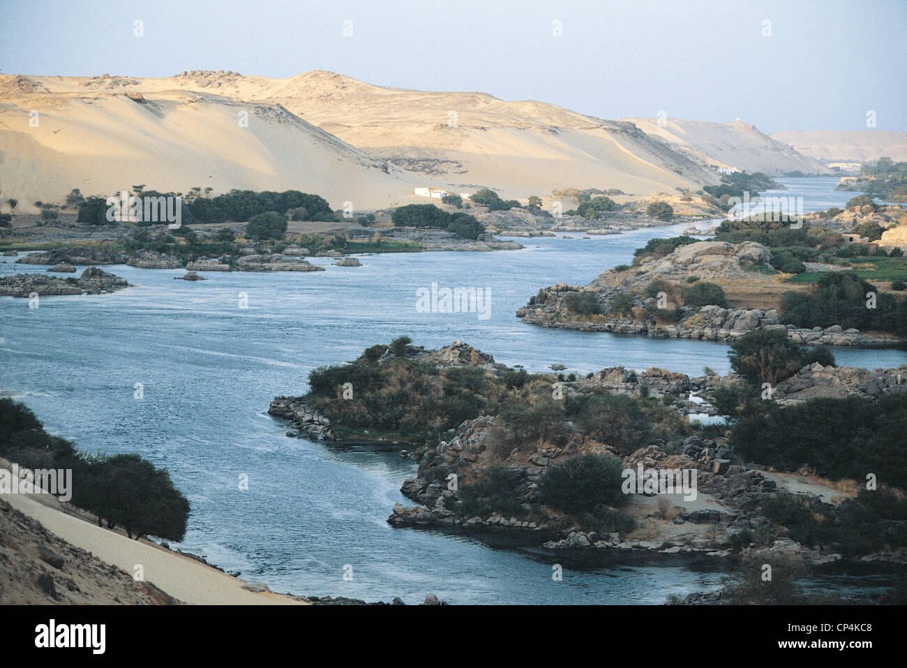 Egypt - Nubia. The Nile River in Nubianella area upstream of the first ...