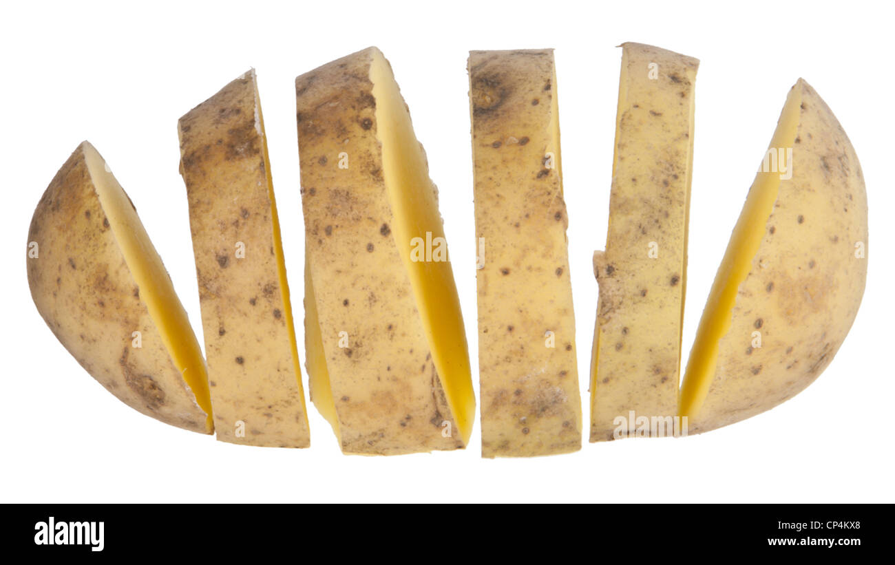Chopped Potato isolated on white background Stock Photo - Alamy
