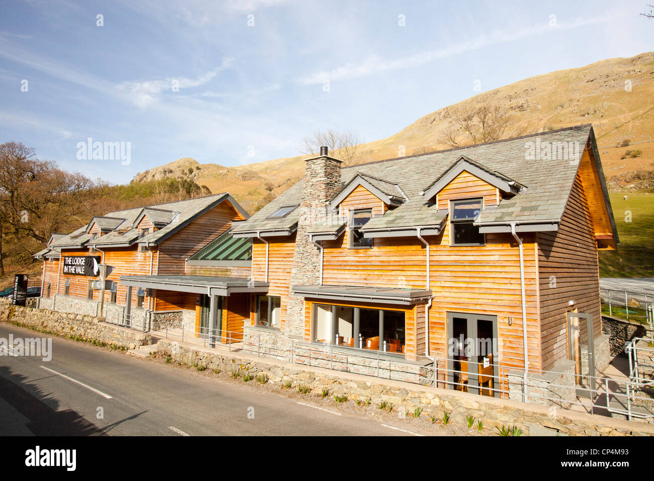 A timber hotel in Thirlmere, Lake District, UK Stock Photo - Alamy