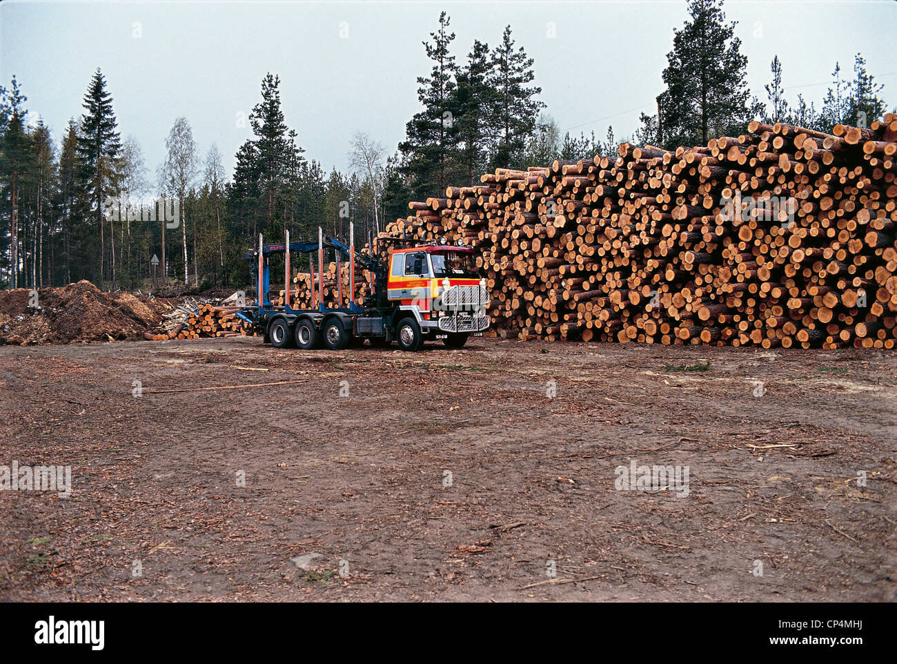 Finland - Transport of timber Stock Photo - Alamy