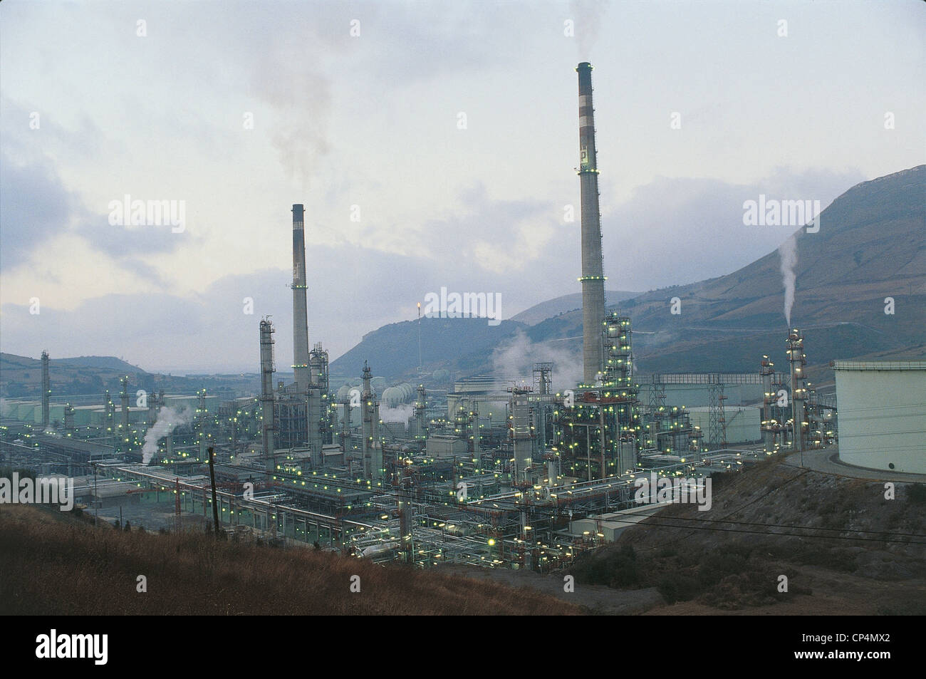 Spain - Basque Country - Muskiz (Vizcaya). Refining facilities of ...