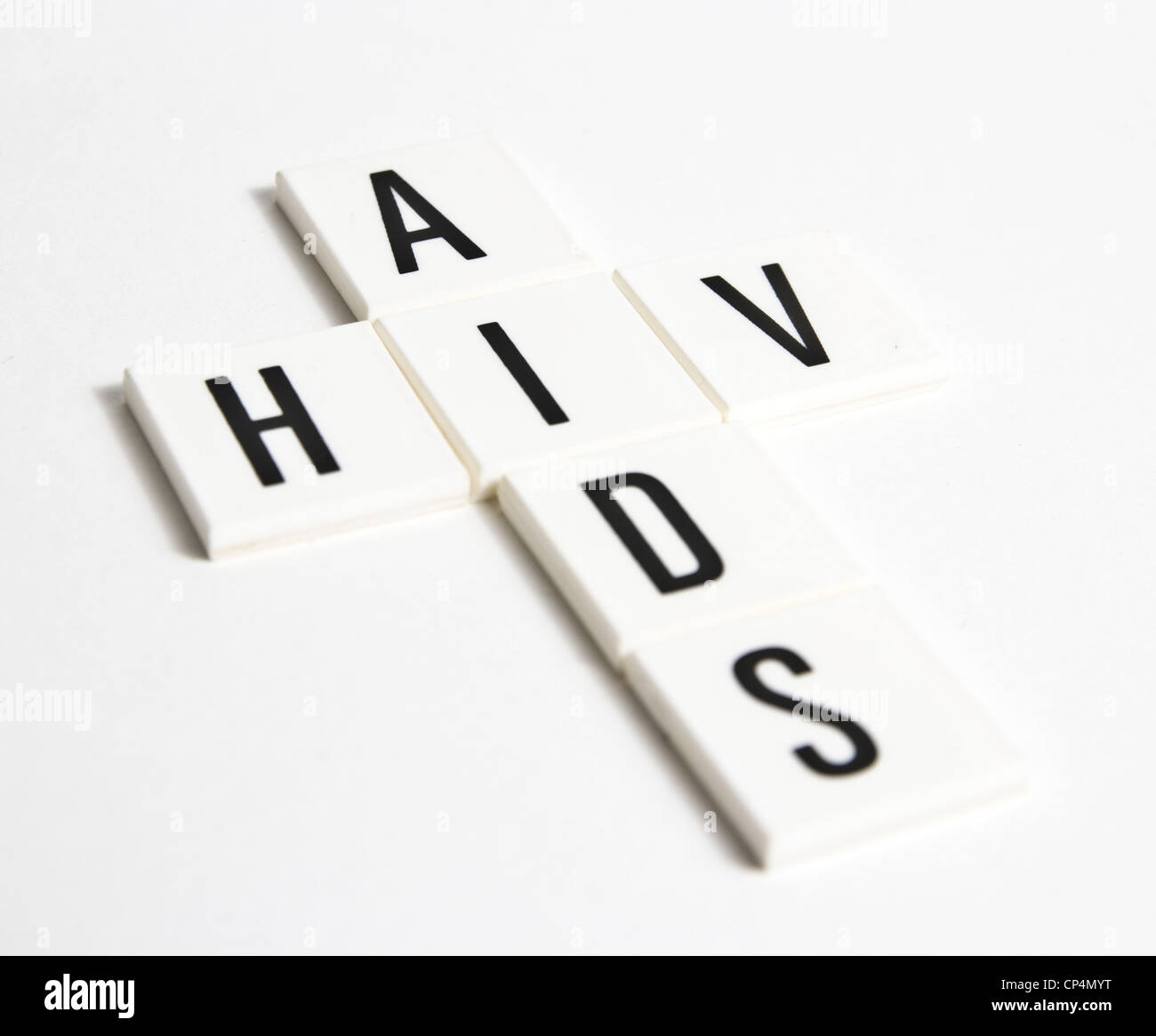 cross made on words aids and hiv Stock Photo - Alamy