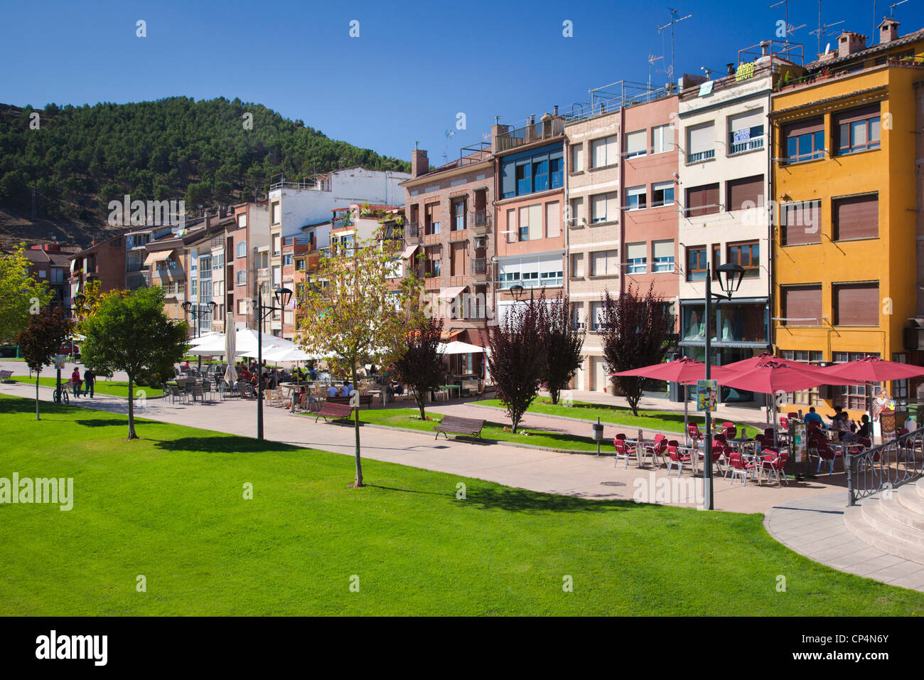 Spain, La Rioja Region, La Rioja Province, Najera, town view Stock ...