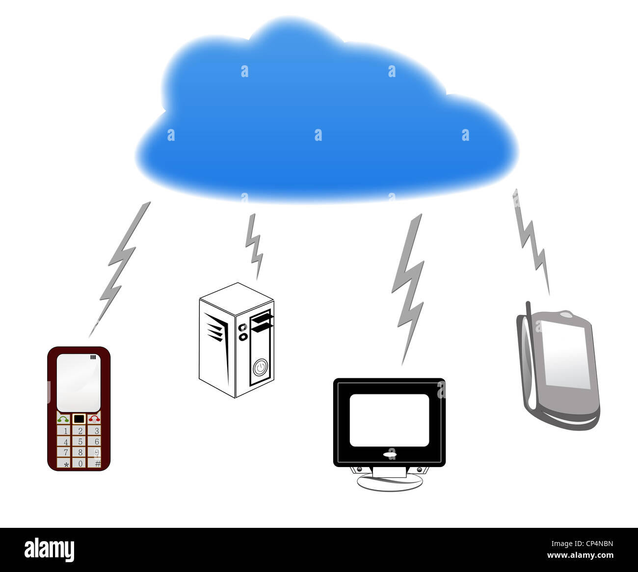 Connecting Cloud Computing Stock Photo - Alamy