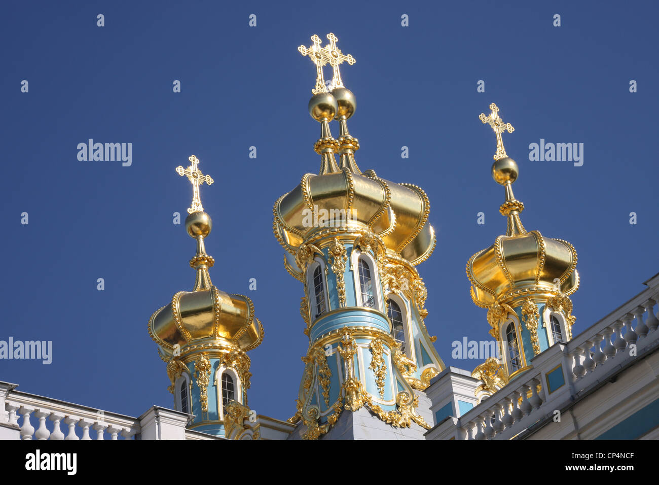 The magical gold spires and domes of the Catherine Palace south-east of ...