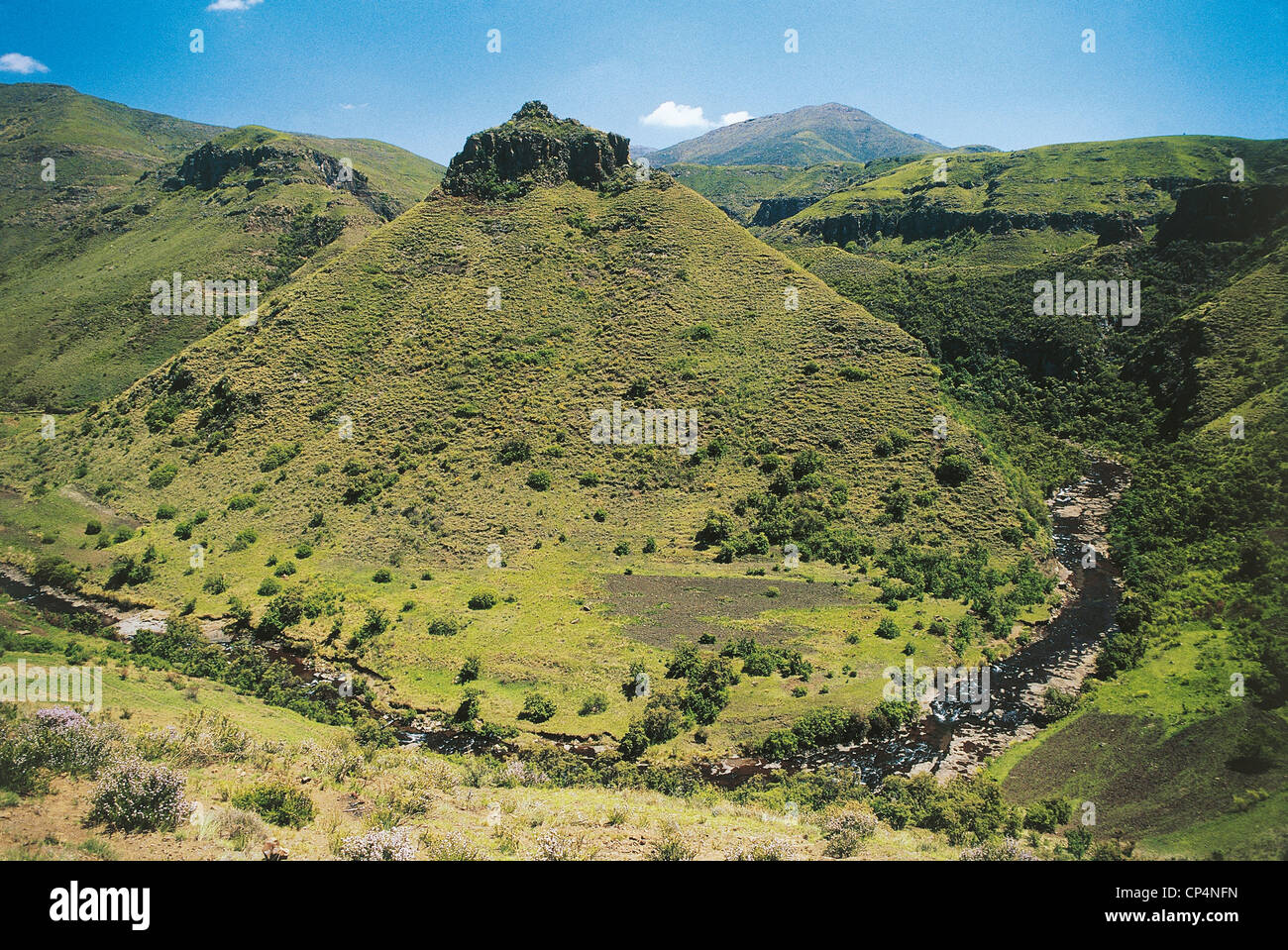 Lesotho - Maseru District. Landscape Stock Photo - Alamy
