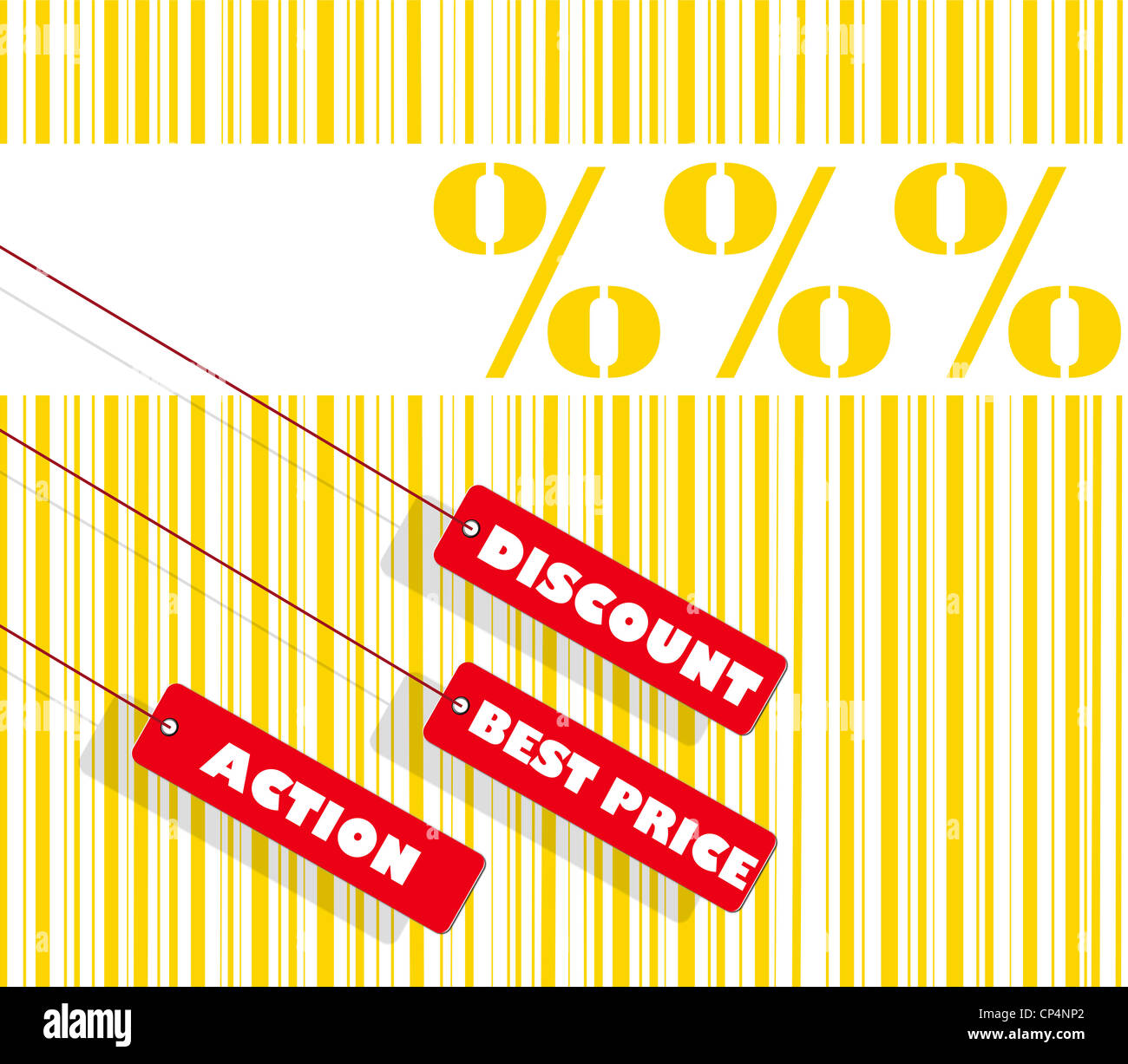 Hanger with sale tags poster Stock Photo - Alamy