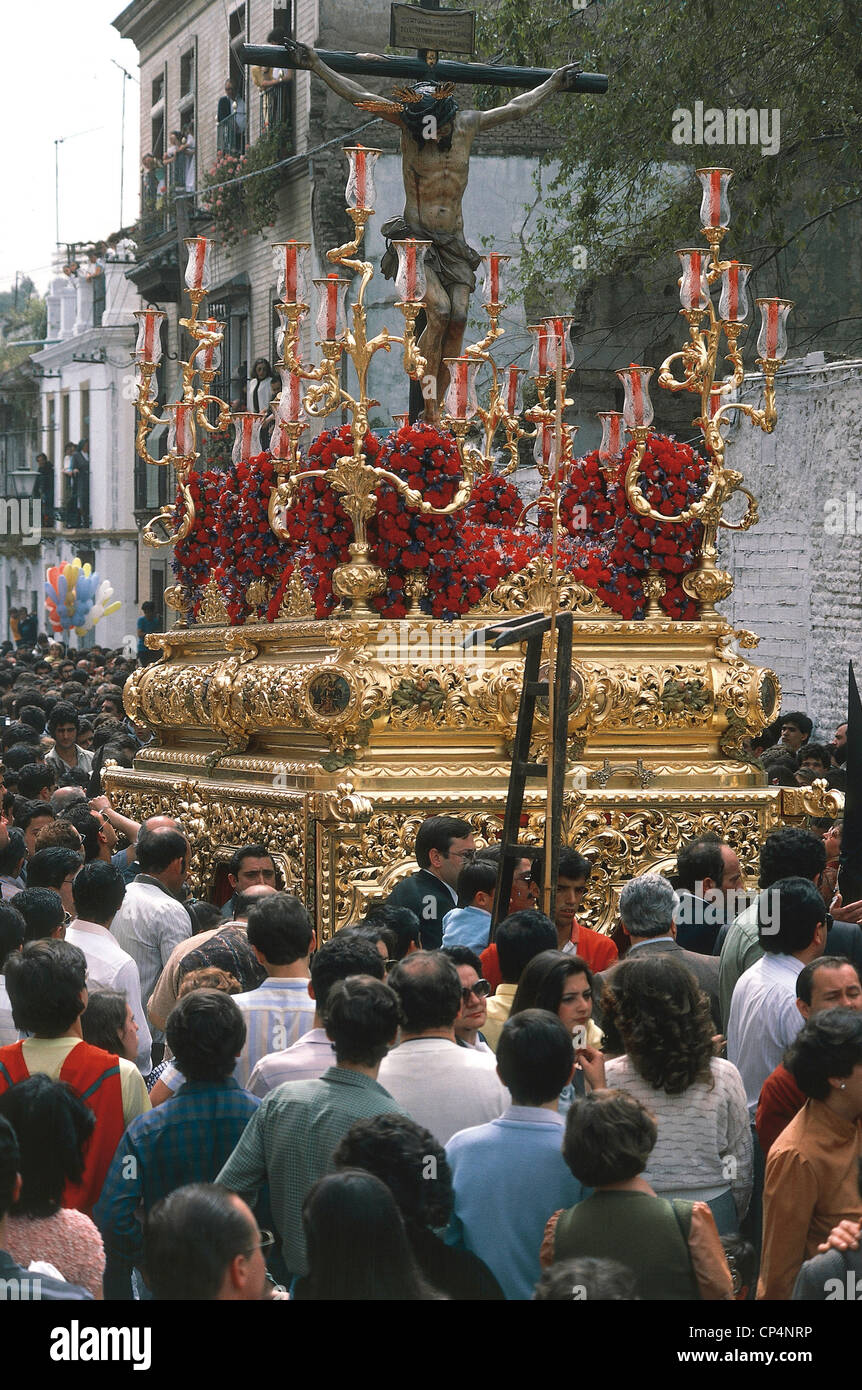 Spain - Seville - Holy Week procession Stock Photo - Alamy