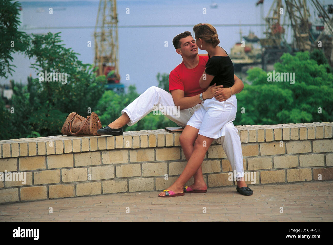 Ukraine - Odessa - couple in loving attitude Stock Photo - Alamy