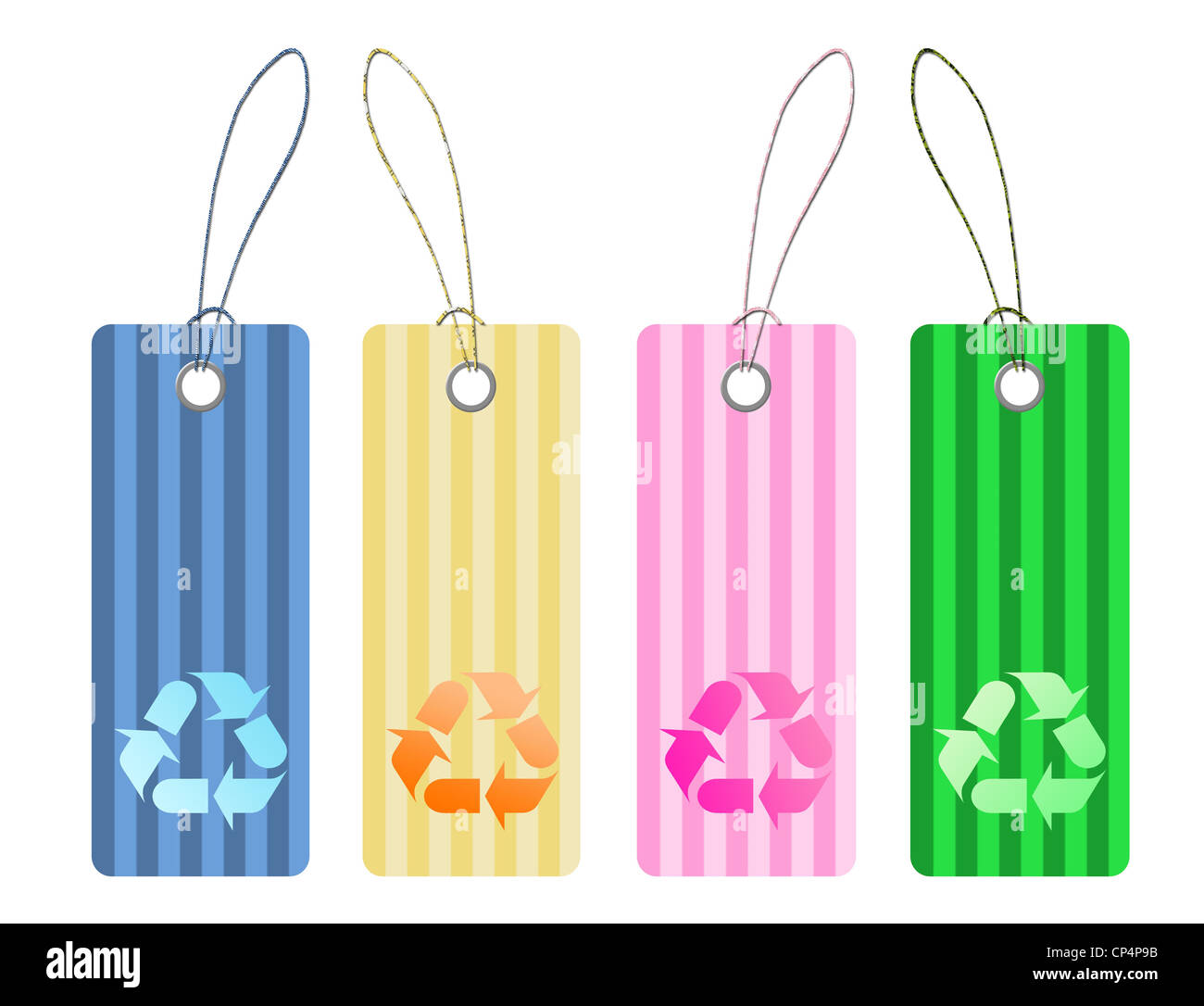Recycle tags for environmental design Stock Photo - Alamy