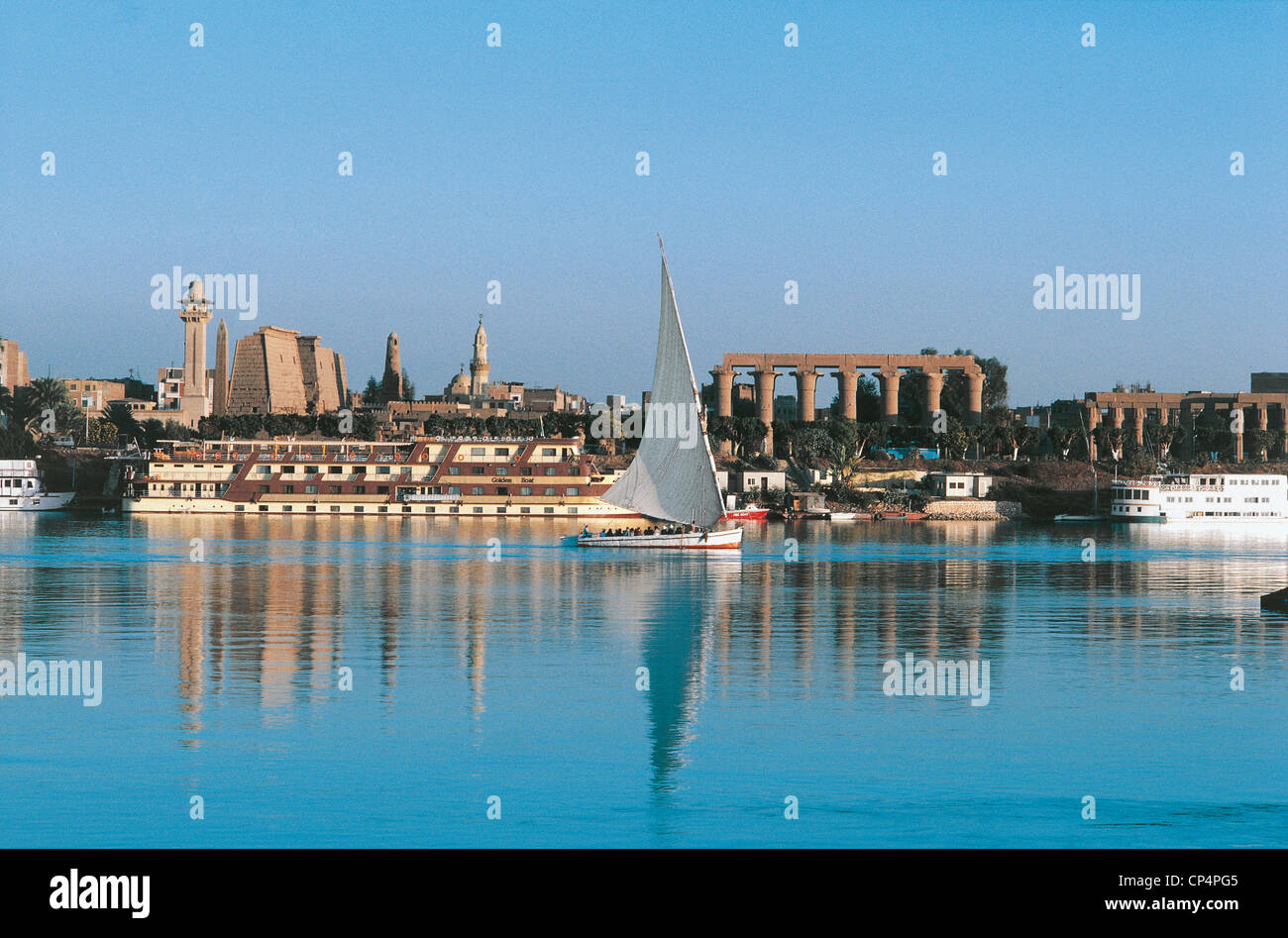 Egypt Luxor Nile Feluca Stock Photo - Alamy