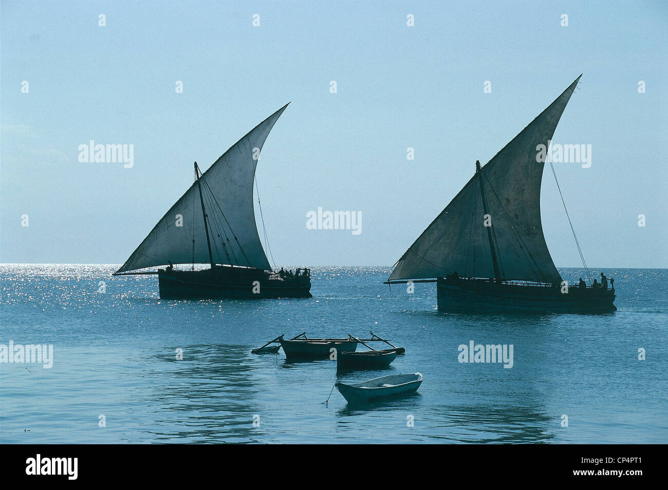 Tanzania - Zanzibar - Unguja Island. Dhow or elder, traditional sailing ...