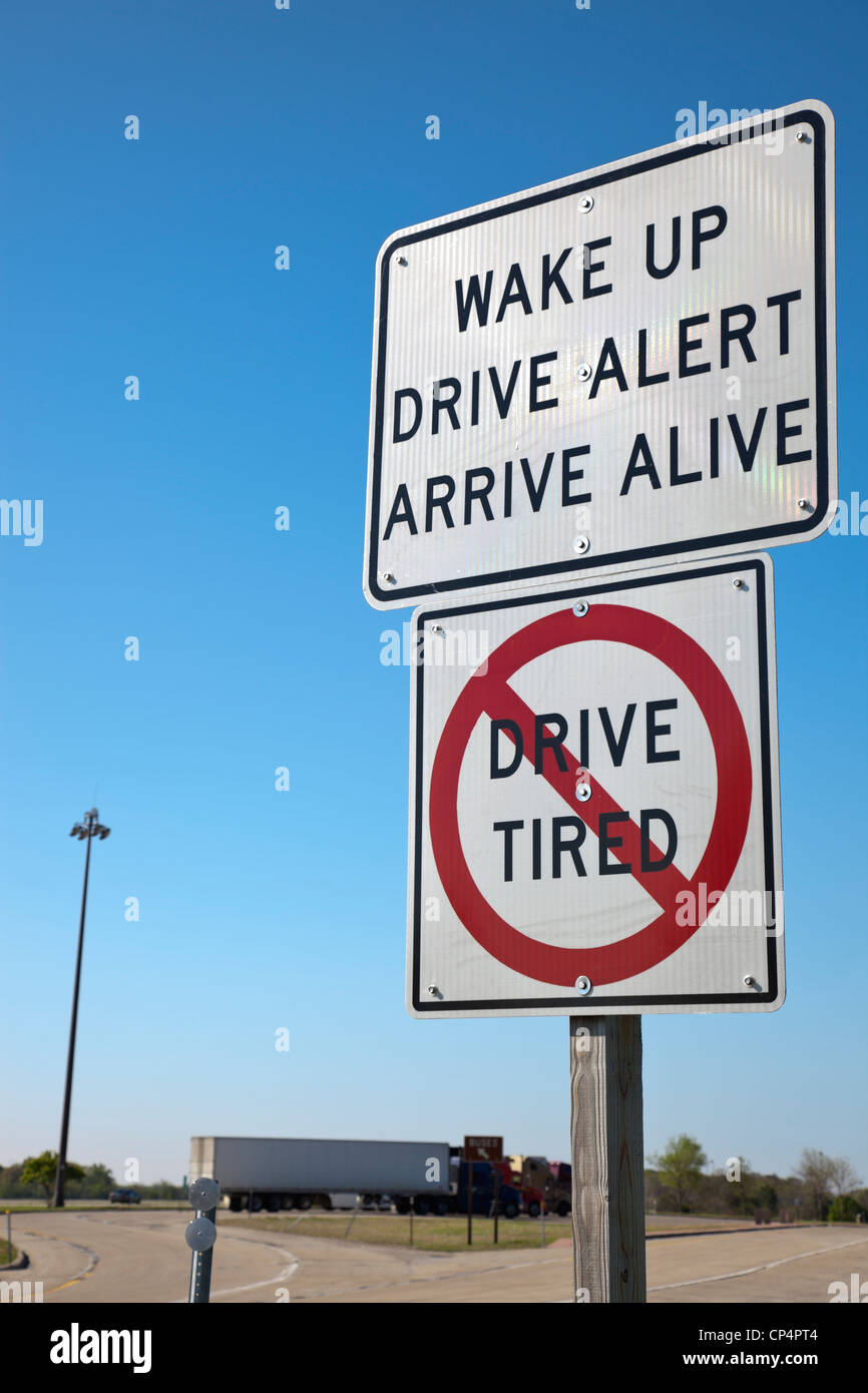 Road safety rest area sign hi-res stock photography and images - Alamy