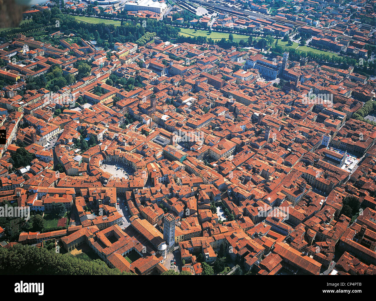 Aerial View Of Lucca Tuscany Stock Photo - Alamy